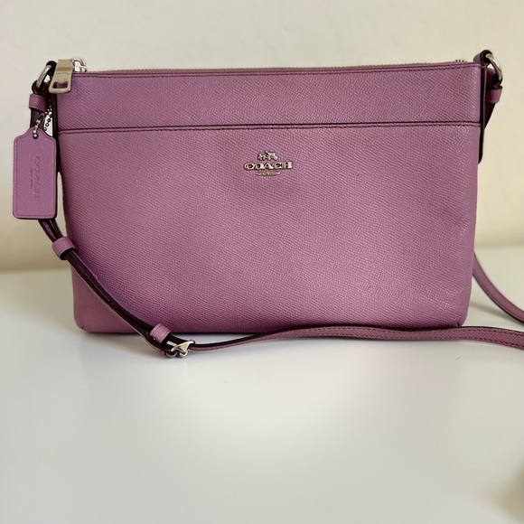 Coach | Bags | Coach Leather Crossbody In Lilac Purple Used | Poshmark